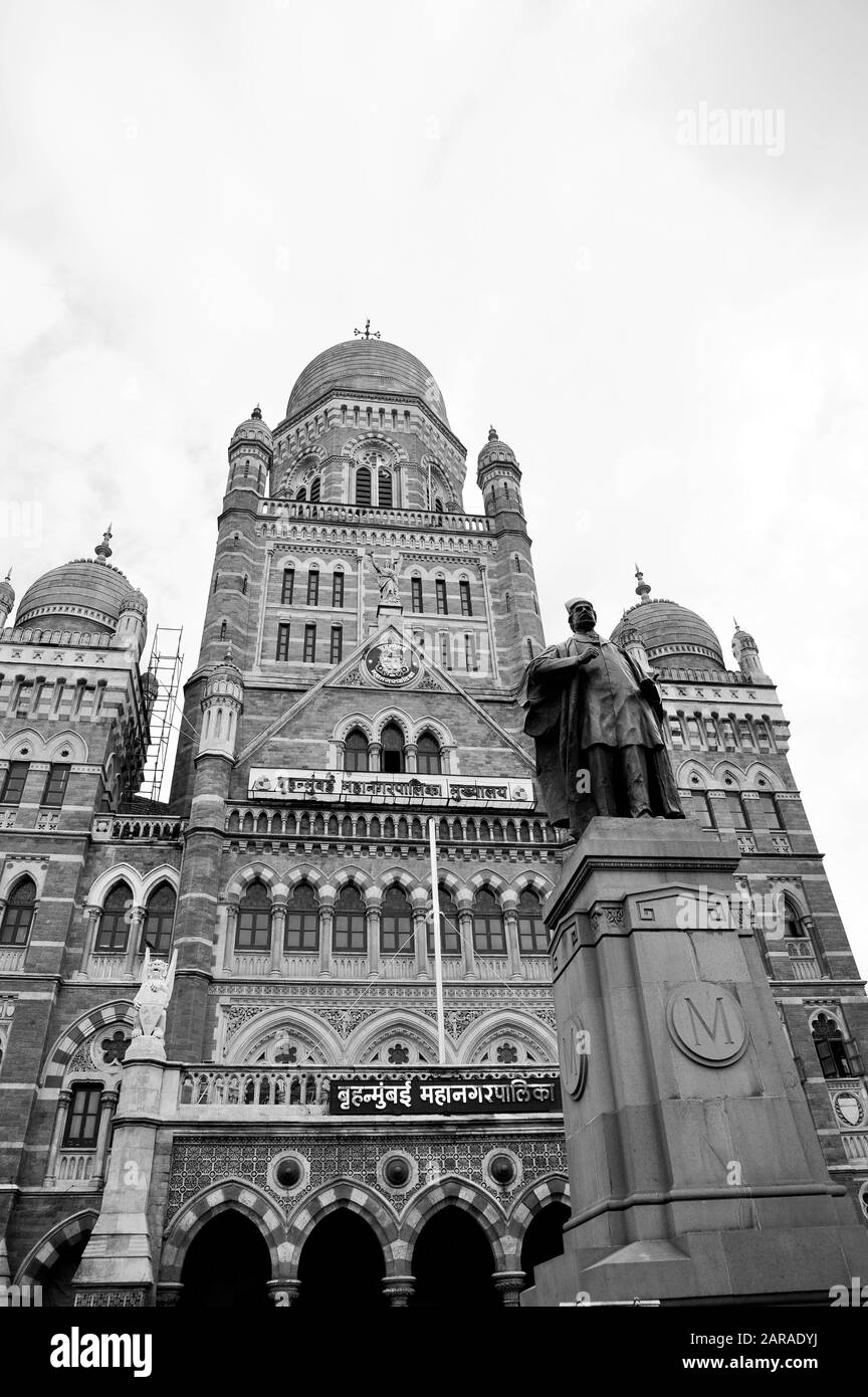 Heritage buildings of mumbai Black and White Stock Photos & Images - Alamy
