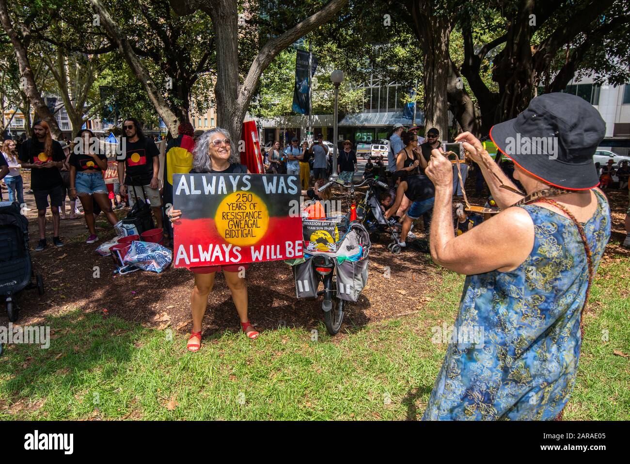 Sydney, NSW, AUSTRALIA - January 26, 2020: Thousands of aboriginal ...