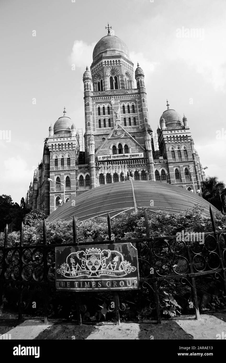 Heritage buildings of mumbai Black and White Stock Photos & Images - Alamy