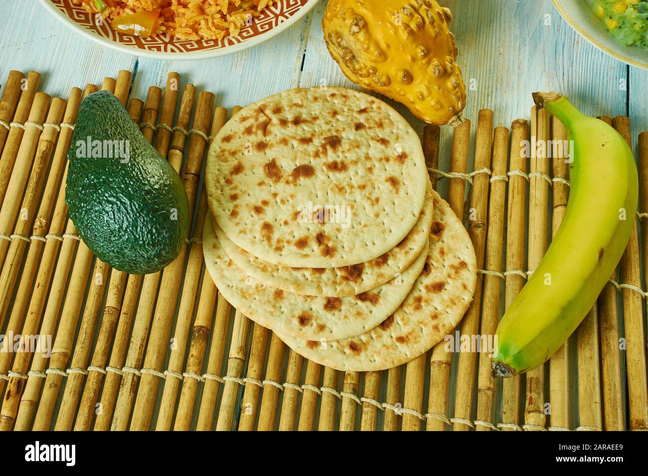 Chapatis, unleavened flatbread, Kenyan cuisine, Traditional assorted ...