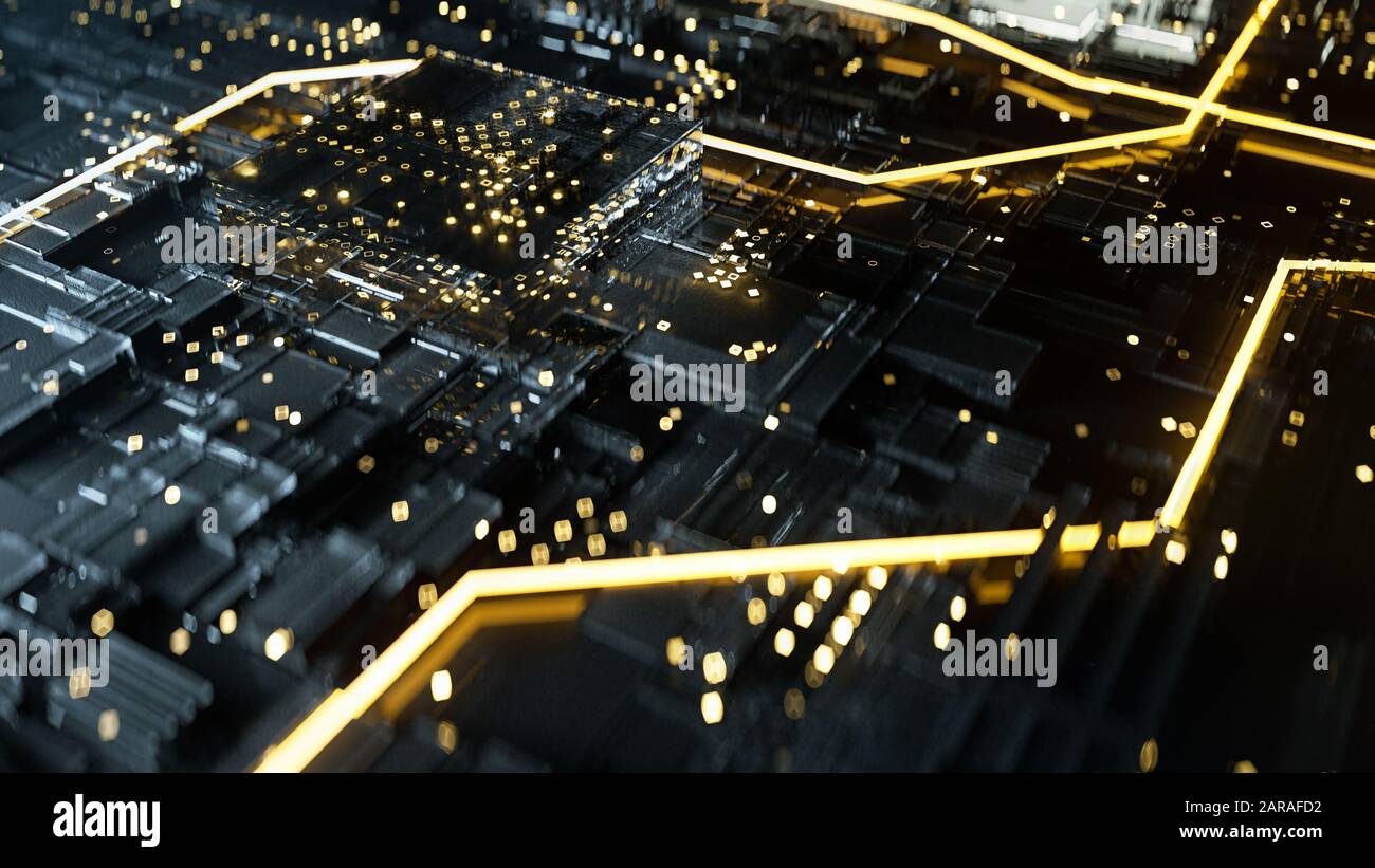 Abstract illustration of a data channel - 3D Render Stock Photo - Alamy
