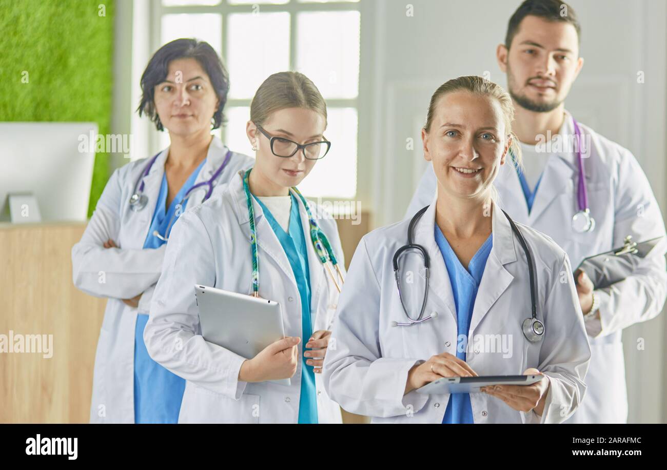 group of medical workers portrait in hospital Stock Photo - Alamy