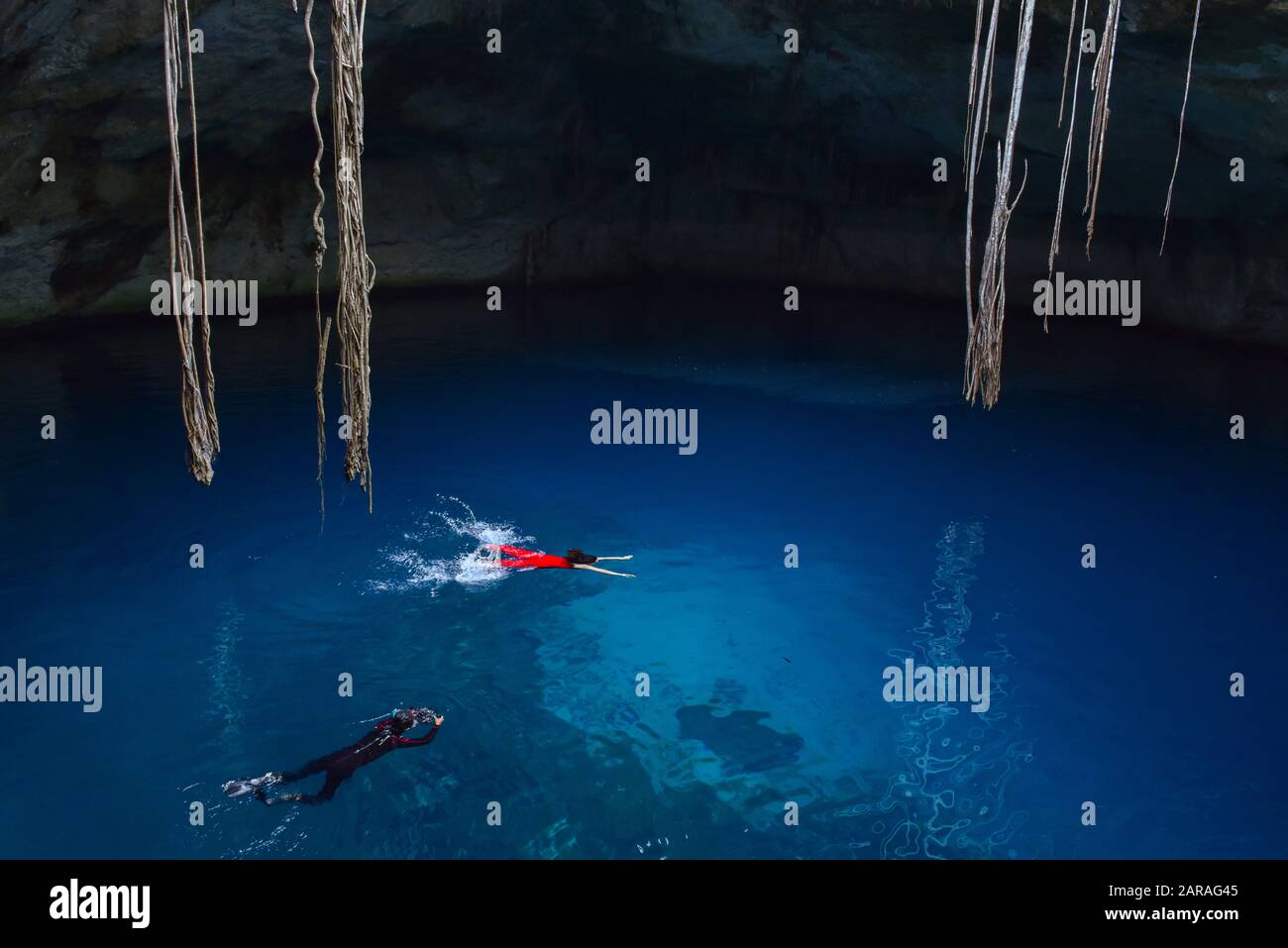 Cenotes, underground caves , Yucatan Mexico Stock Photo - Alamy