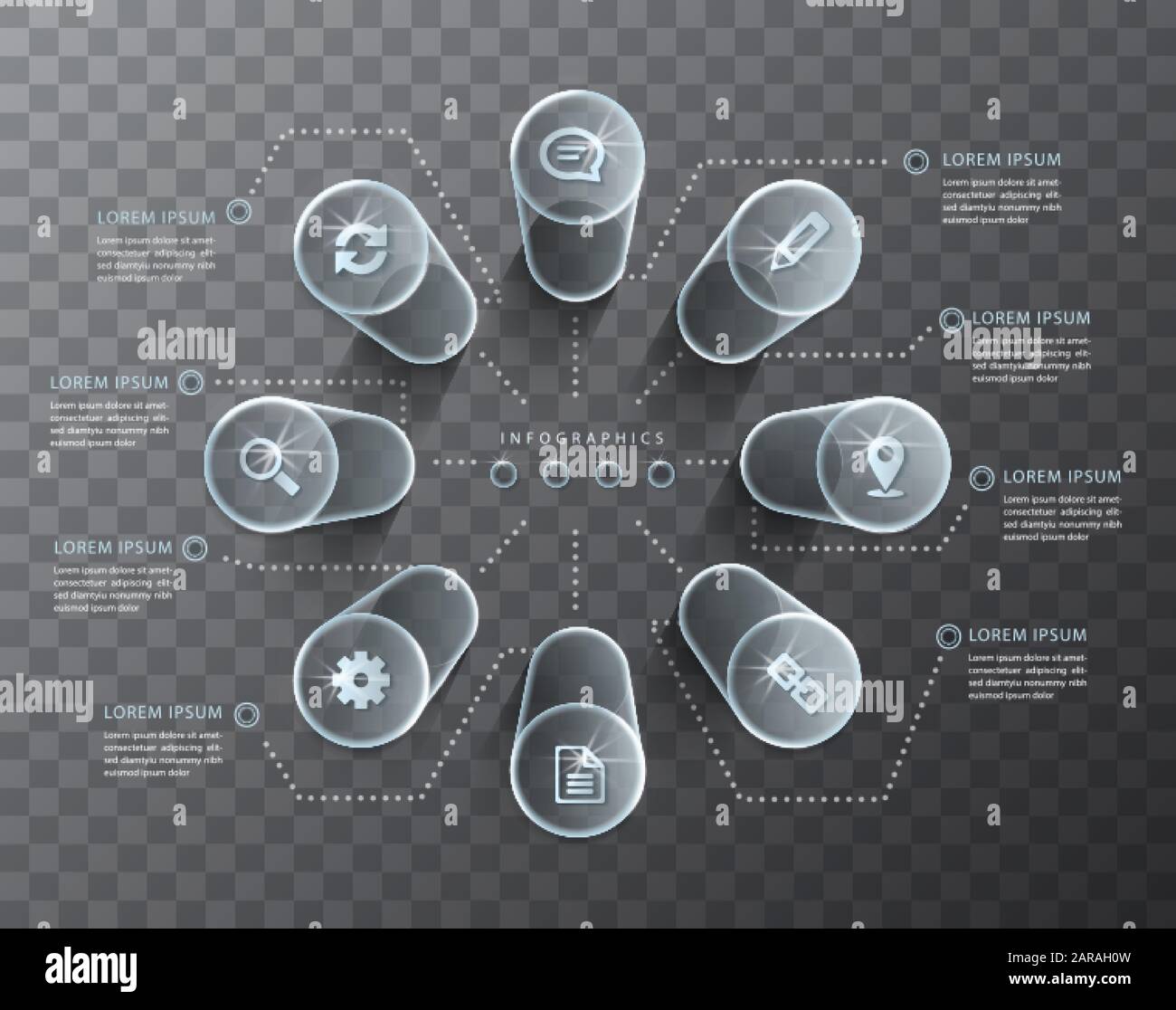 Transparent cylinder Stock Vector Images - Alamy