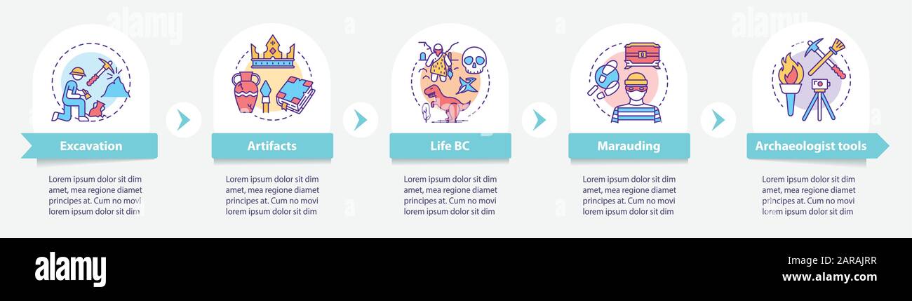 Archeology vector infographic template. Excavating and preserving ...