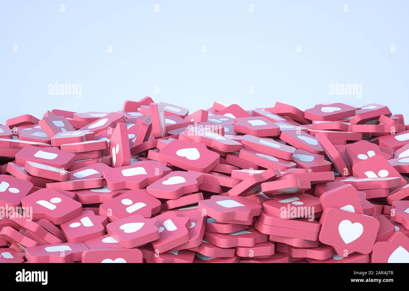 Social media notification icon. Follow, comment, like icon. - 3D Render ... Social media notification icon. Follow, comment, like icon. - 3D Render ...