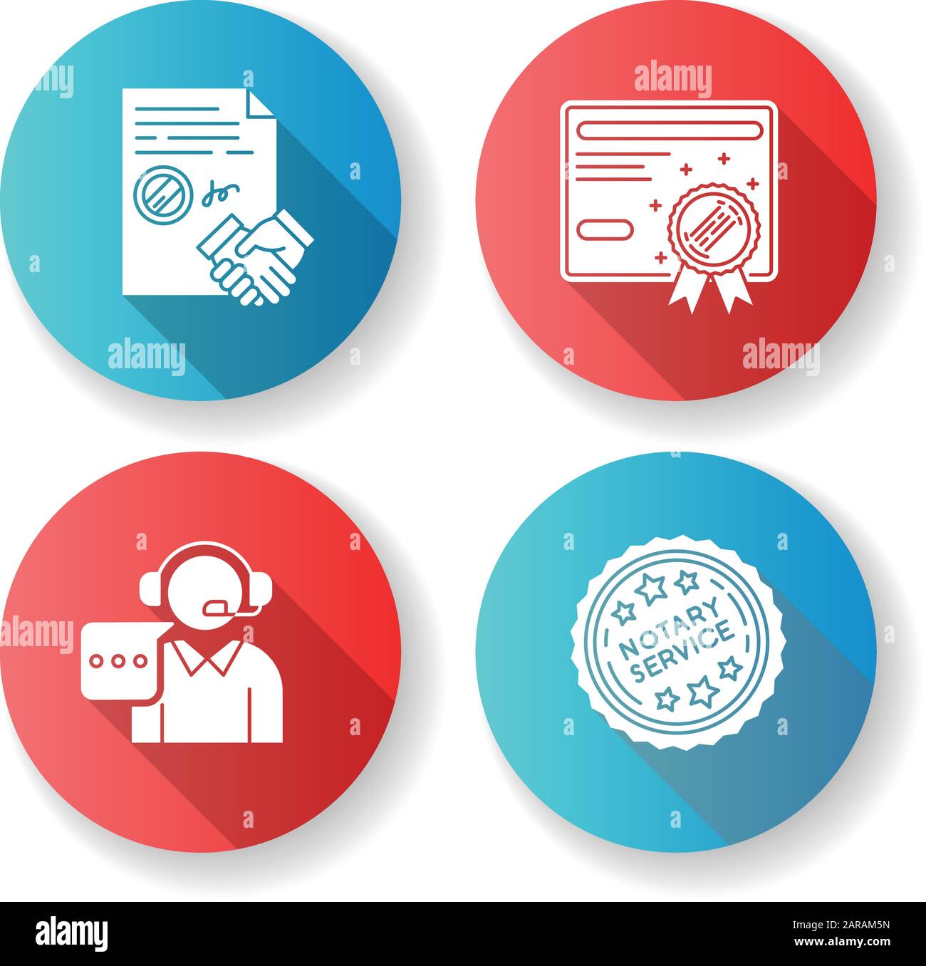 Call center flat red color hi-res stock photography and images - Alamy