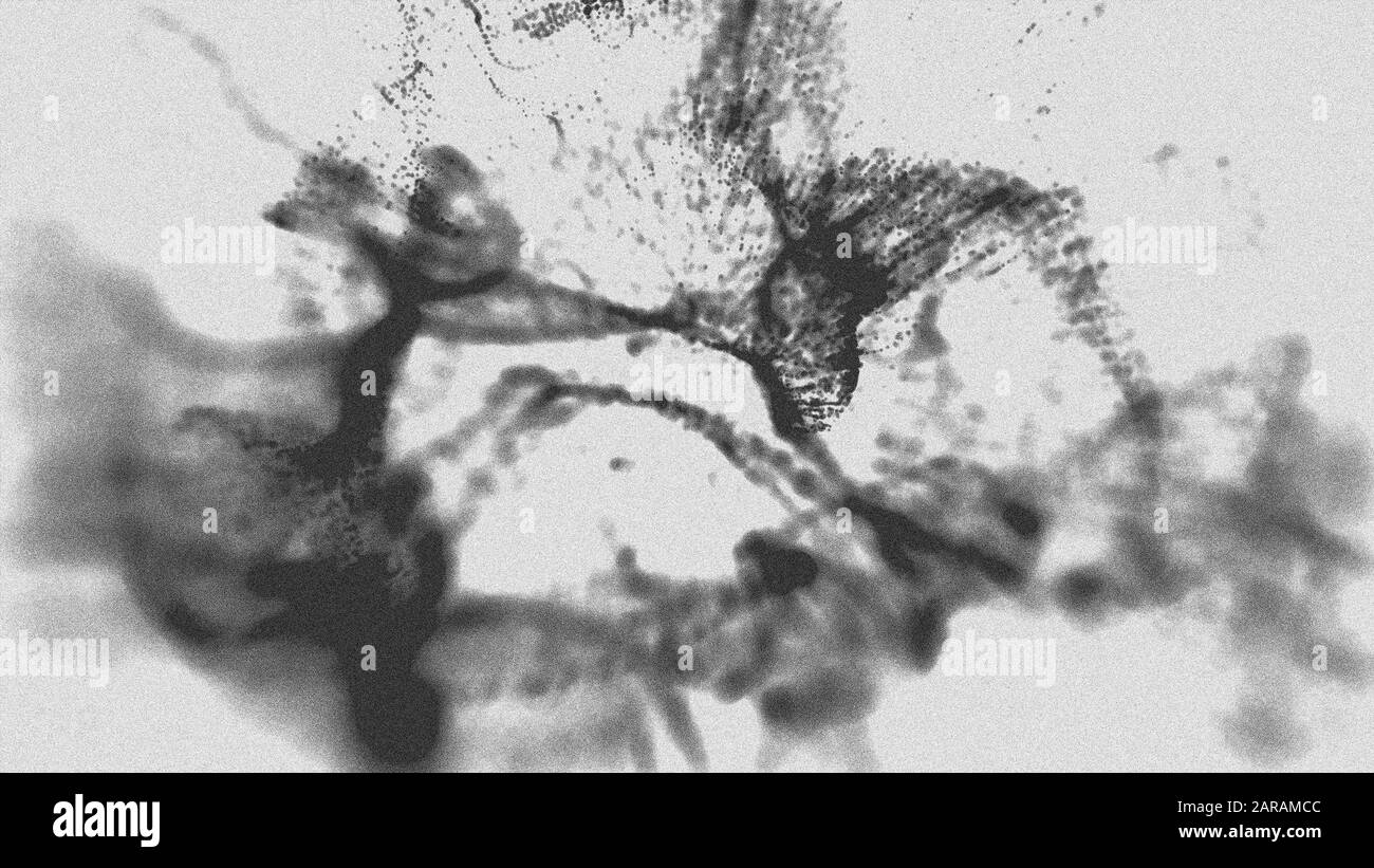 The human DNA model, drawing, wireframe, monochrome - 3D illustration ...