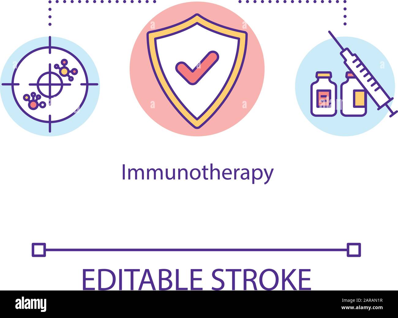 Immunotherapy concept icon. Cancer treatment idea thin line ...