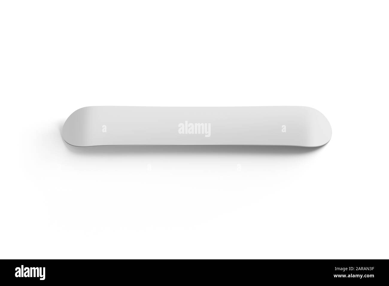 Blank white snowboard design mockup isolated back side view Stock Photo ...