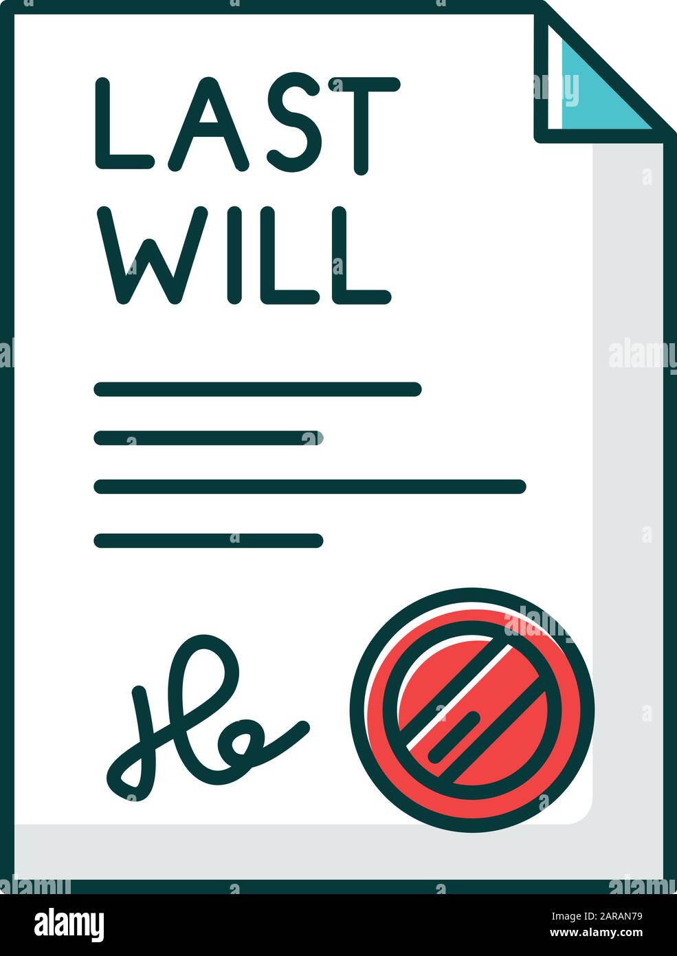Last will and testament document Stock Vector Images - Alamy