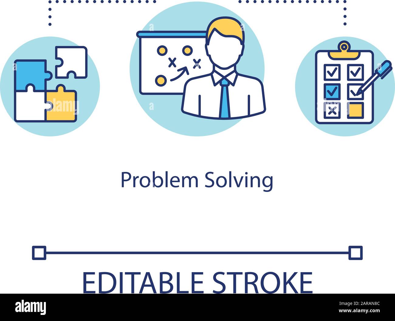 Problem Solving Concept Icon Cognitive Process Idea Thin Line
