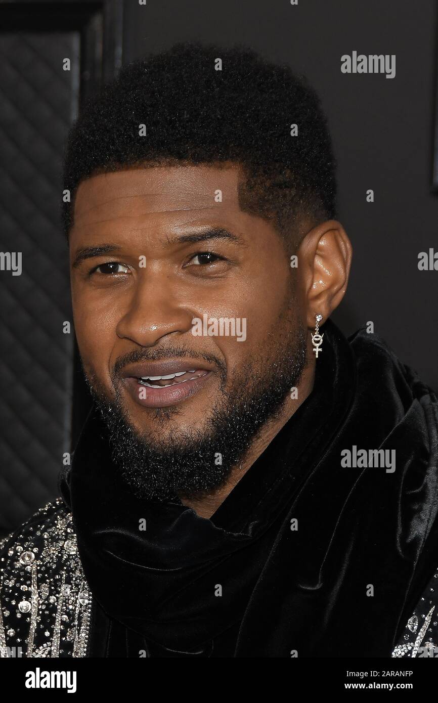 Los Angeles, CA, USA. 26th Jan, 2020. Usher arrives at the 62nd Annual ...