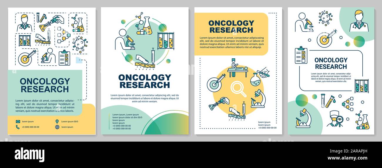 Oncology research brochure template. Cancer laboratory examinations ...