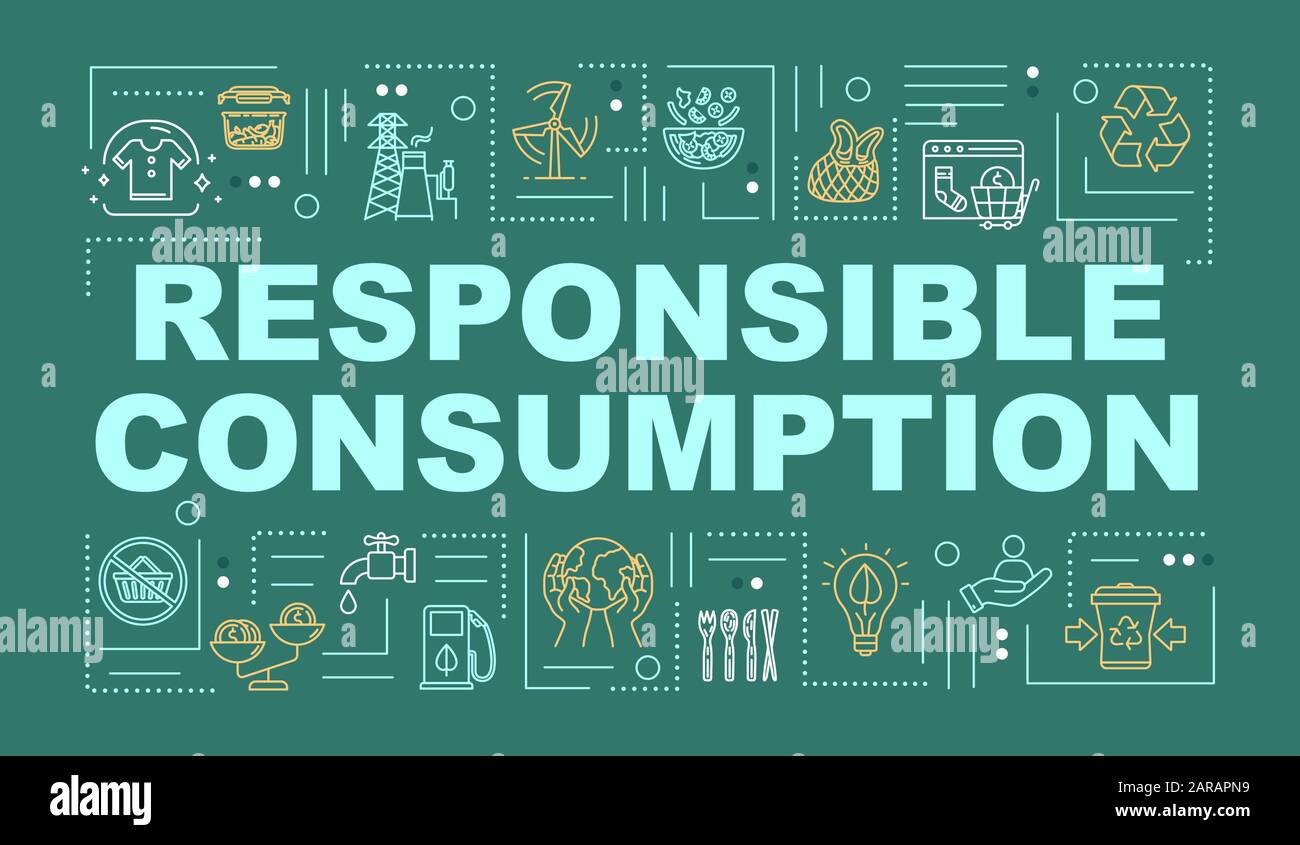 Responsible consumption word concepts banner. Recycling, eco friendly ...