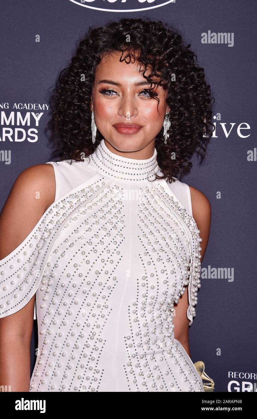 BEVERLY HILLS, CA - JANUARY 25: Sela Vave attends the Pre-GRAMMY Gala ...