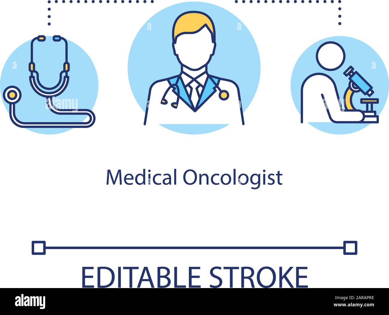 Medical oncologist concept icon. Doctor idea thin line illustration ...