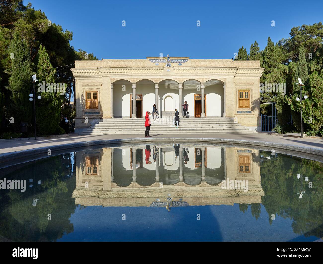 The Zarathustrian Fire Temple (Ateshkadeh) in the desert city of Yazd ...