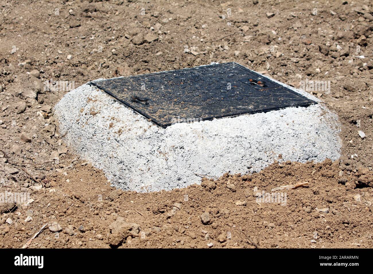 Concrete Manhole Cover Stock Photos & Concrete Manhole Cover Stock ...