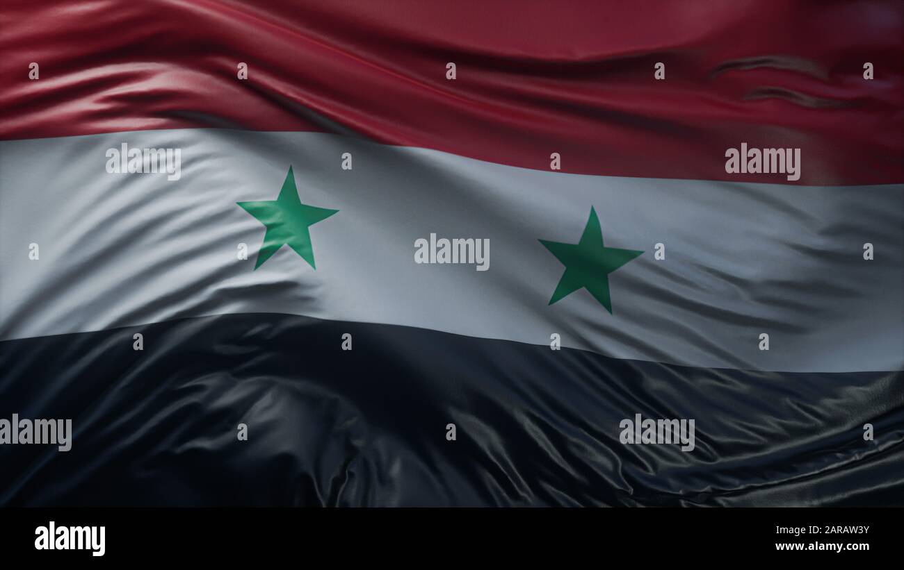 3d rendering syria flag waving hi-res stock photography and images - Alamy