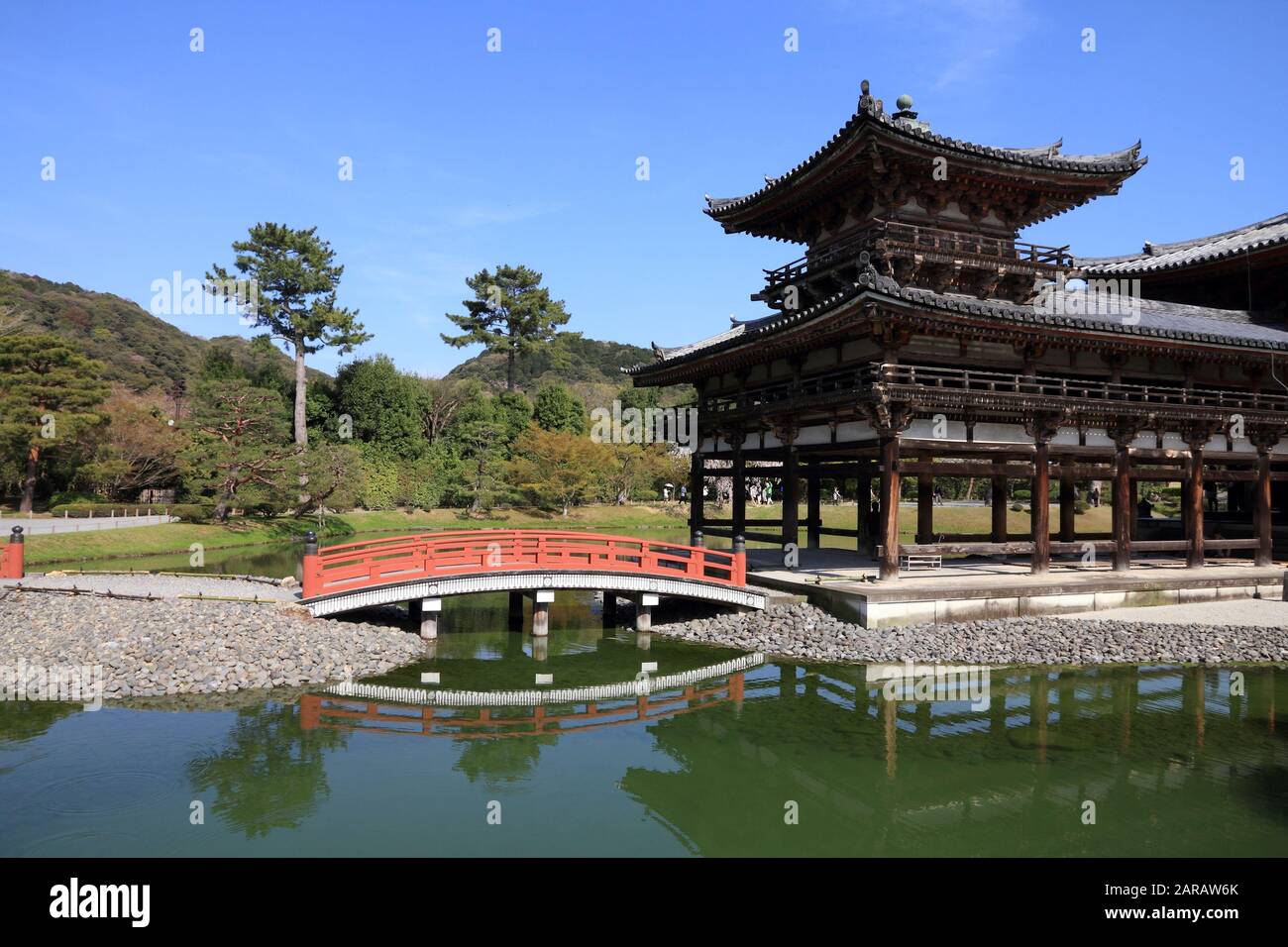 Uji Phoenix Hall, Kyoto - Byodo-in Buddhist temple, a UNESCO World ...