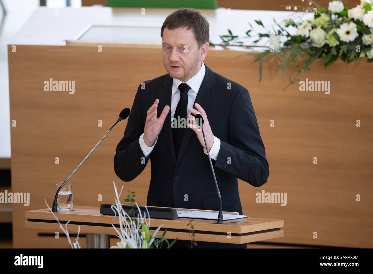 Dresden, Germany. 27th Jan, 2020. Michael Kretschmer (CDU), Prime ...