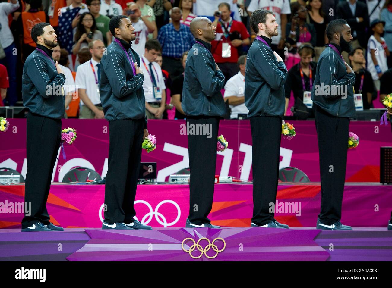 London, Grossbritannien. 12th Aug, 2012. From left Deron WILLIAMS ...