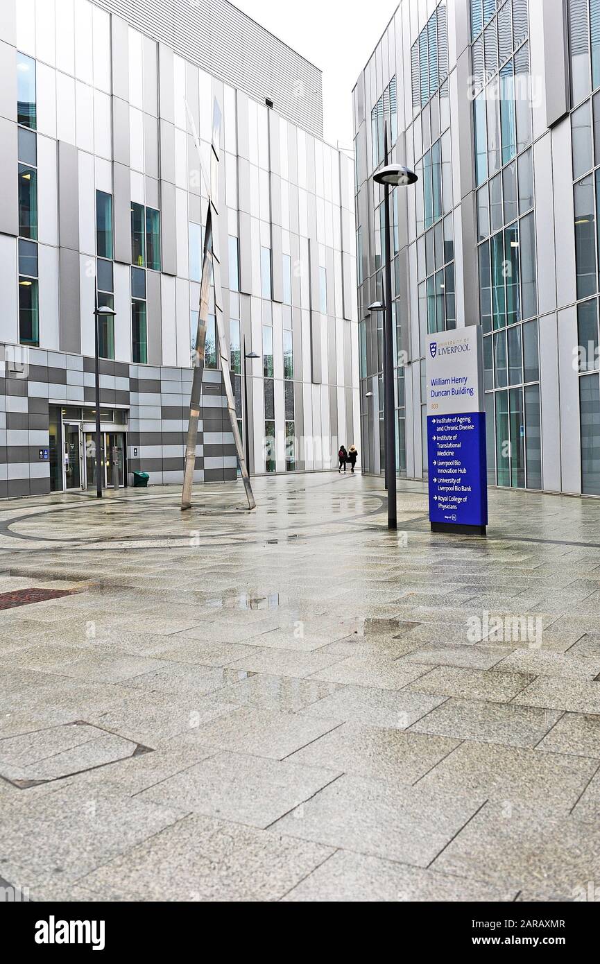 The University of Liverpool Ronald Ross Building(left) and the William ...