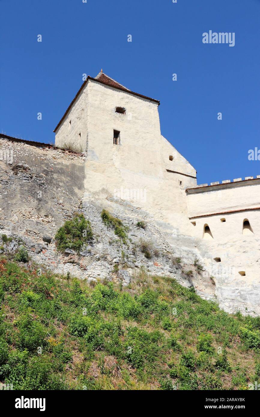 Rasnov castle in Transylvania region of Romania. Old fortress Stock ...