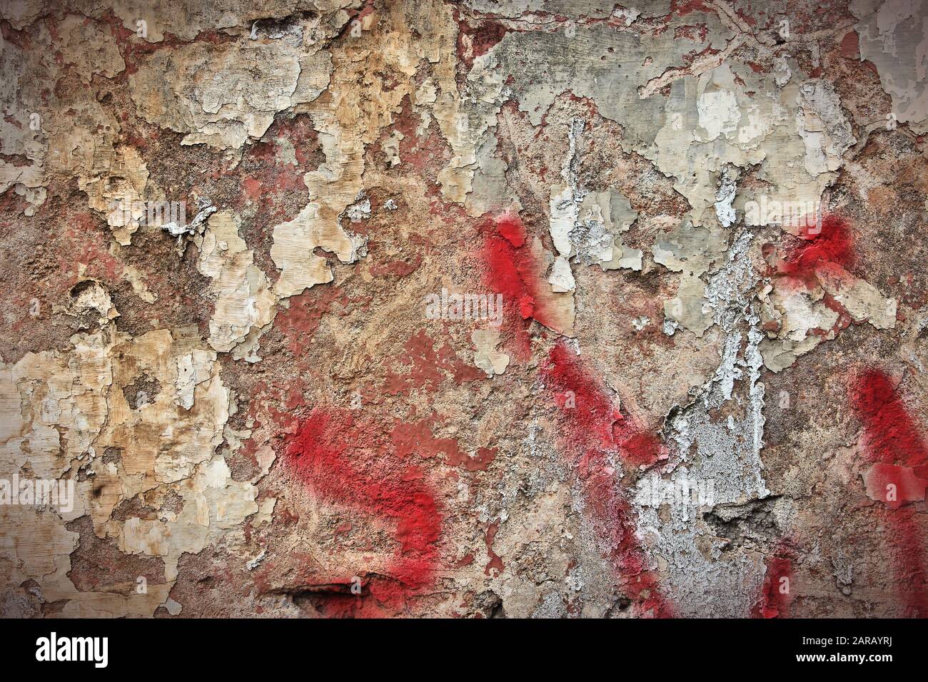 Grunge concrete wall background - urban decay texture with peeling ...