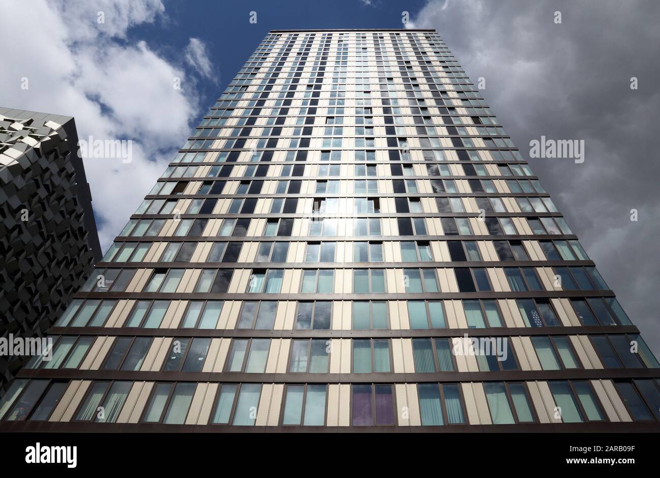SHEFFIELD, UK - JULY 10, 2016: St Paul's Tower at Arundel Gate street ...