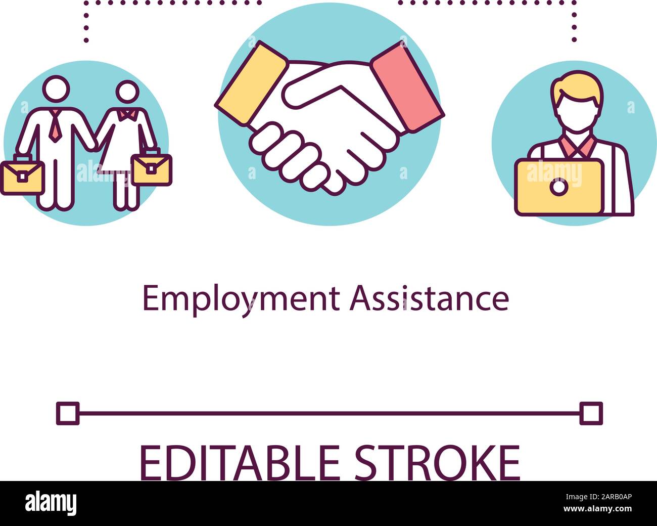 Job interview man woman handshake Stock Vector Images - Alamy