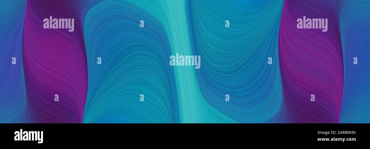 surreal banner design with strong blue, purple and light sea green ...