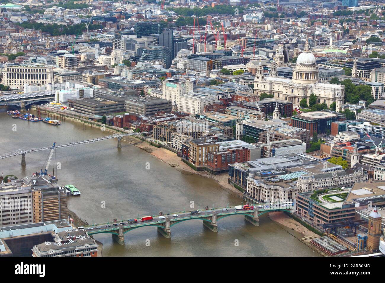 London City aerial view with St. Paul's Cathedral Stock Photo - Alamy