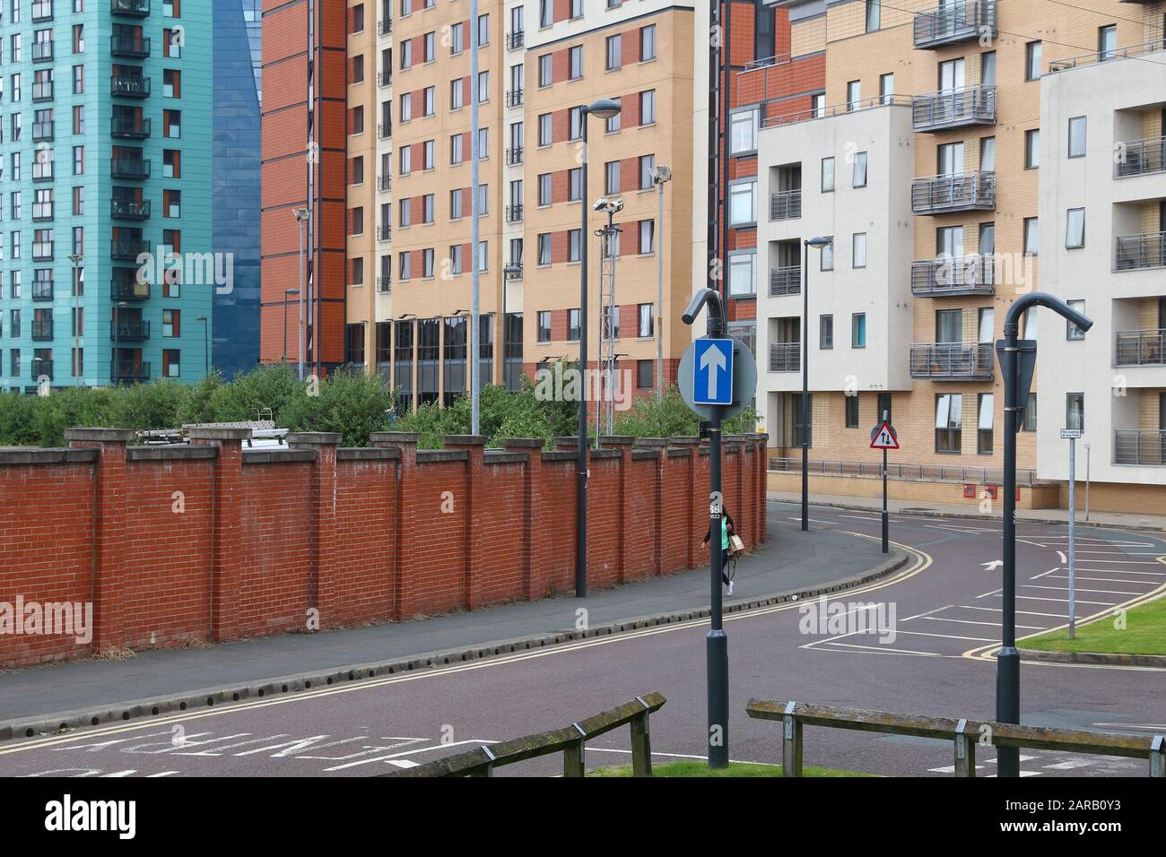 Modern residential architecture in Leeds, England. Condominiums and ...