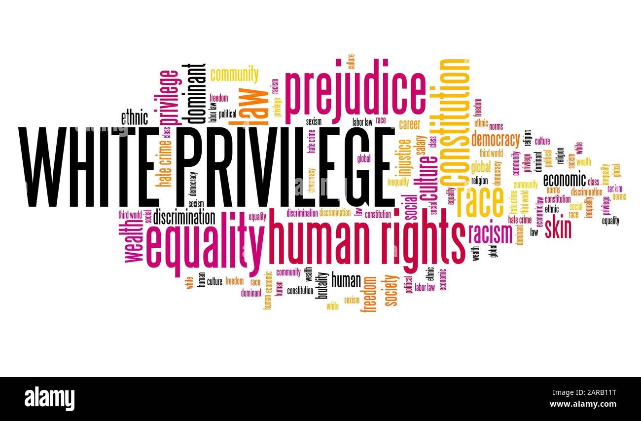 White privilege concept. Human rights issues word cloud Stock Photo - Alamy