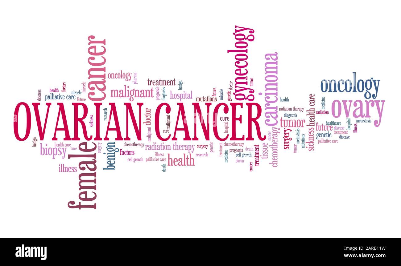 Ovarian cancer - serious women's illness word cloud concept Stock Photo ...