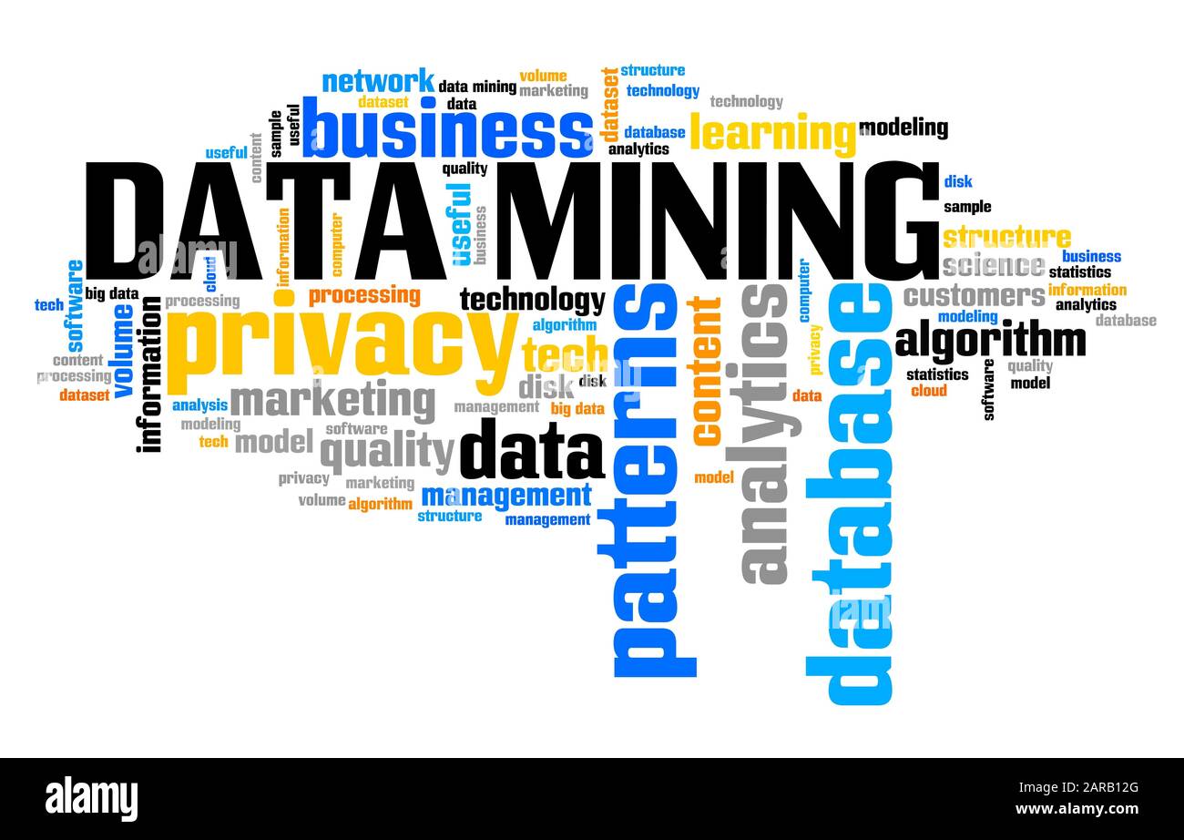 Data mining - online info harvesting and storage technology concept ...