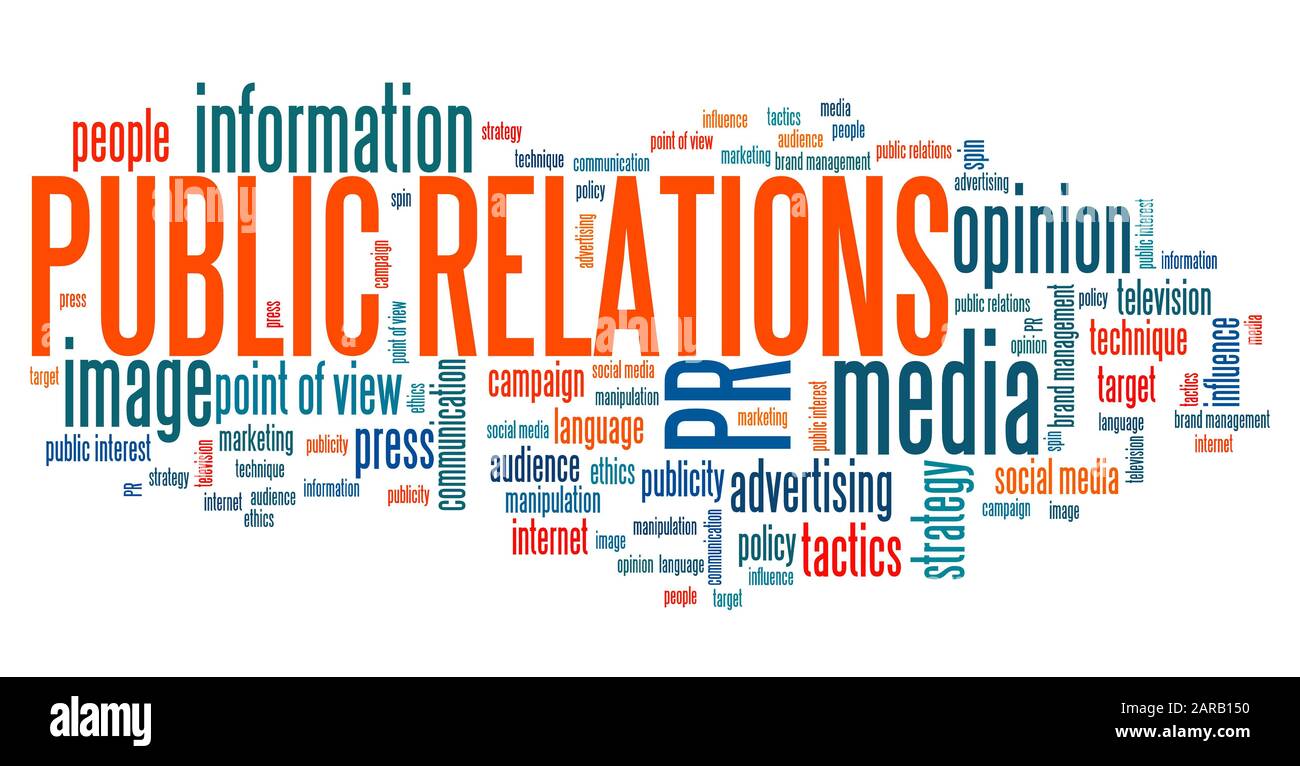 Public relations - corporate issues and concepts word cloud ...