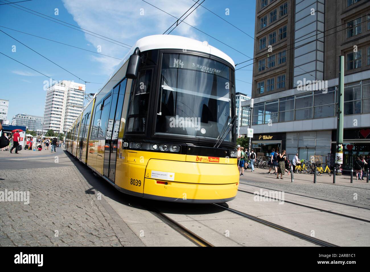 Traffic pedestrian car tramway germany hi-res stock photography and ...