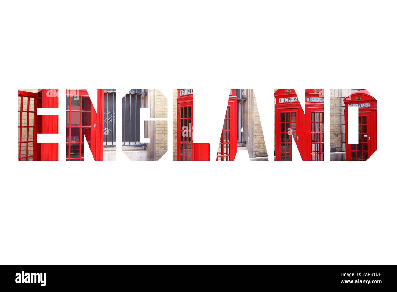 England text sign - country name word photo silhouette Stock Photo - Alamy