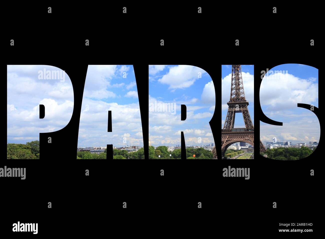 Paris, France - city name sign with photo in background. Isolated on ...