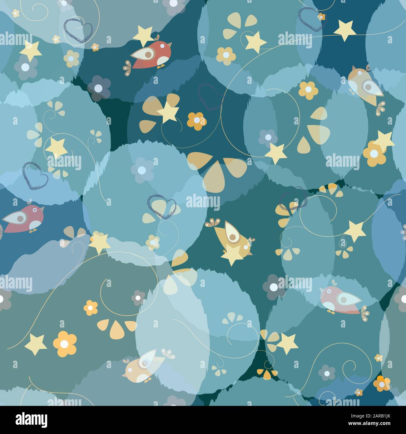 Seamless Bird Pattern. Modern Style. Vector Illustration Stock Vector ...