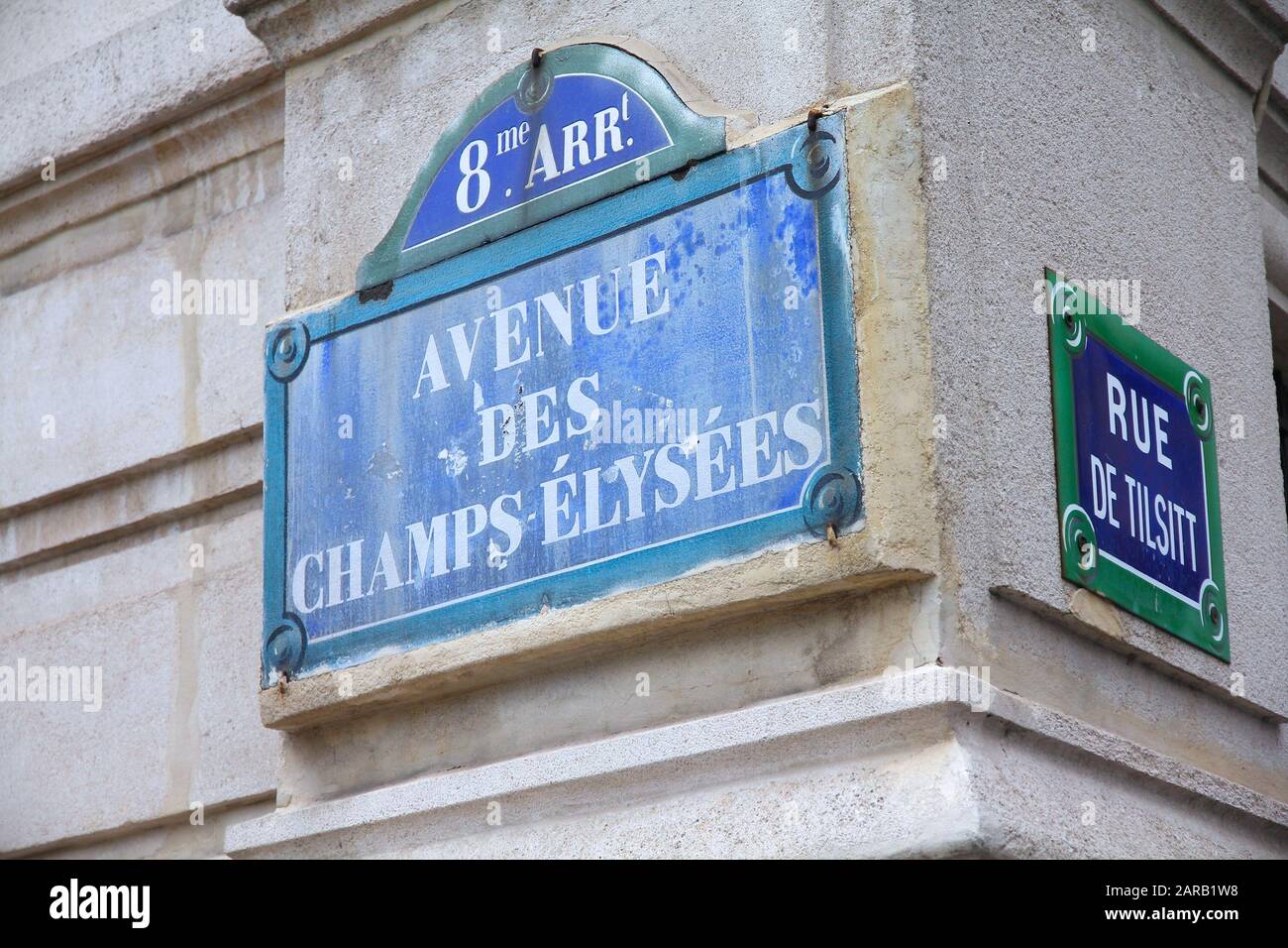 Avenue Champs-Elysees in Paris, France. Famous street Stock Photo - Alamy