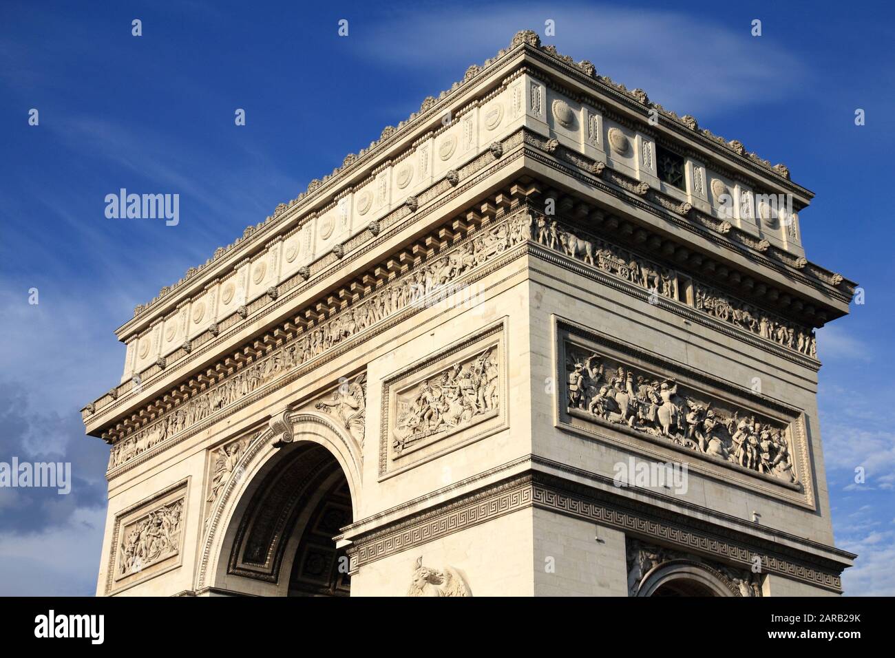 Triumphal Arch in Paris, France. Paris landmarks Stock Photo - Alamy