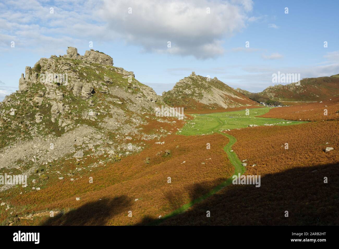 Autumn (Fall) Colours in the Valley of Rocks near Lynton, Devon ...
