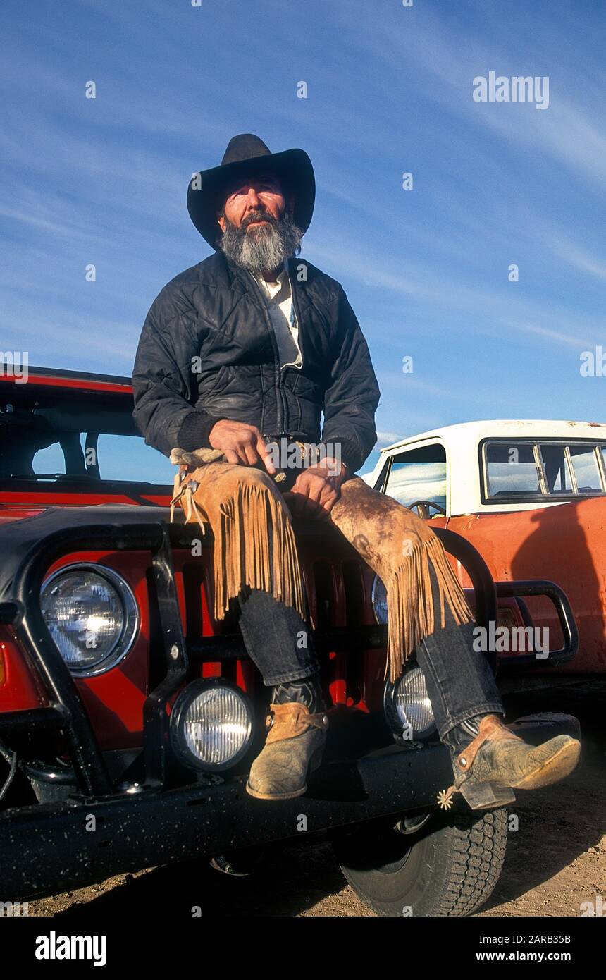 Rudy Sena Rodeo rider at Galisteo Rodeo ground in New Mexico USA 1999 ...