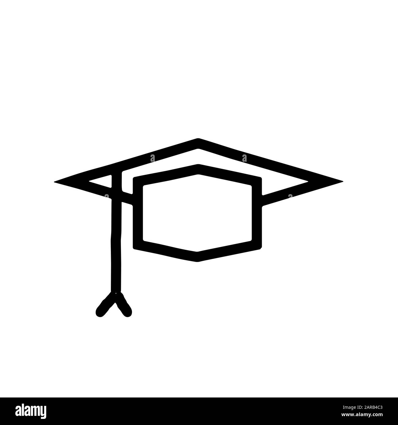 Graduate degree icon line Black and White Stock Photos & Images - Alamy