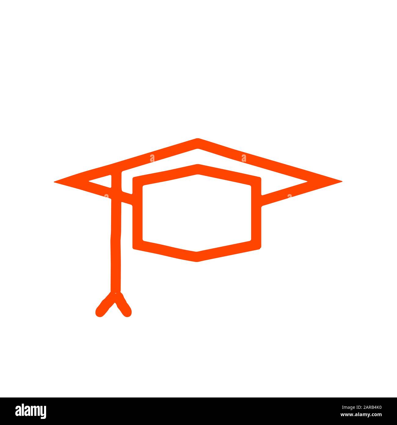 Graduation hat line icon Cut Out Stock Images & Pictures - Alamy