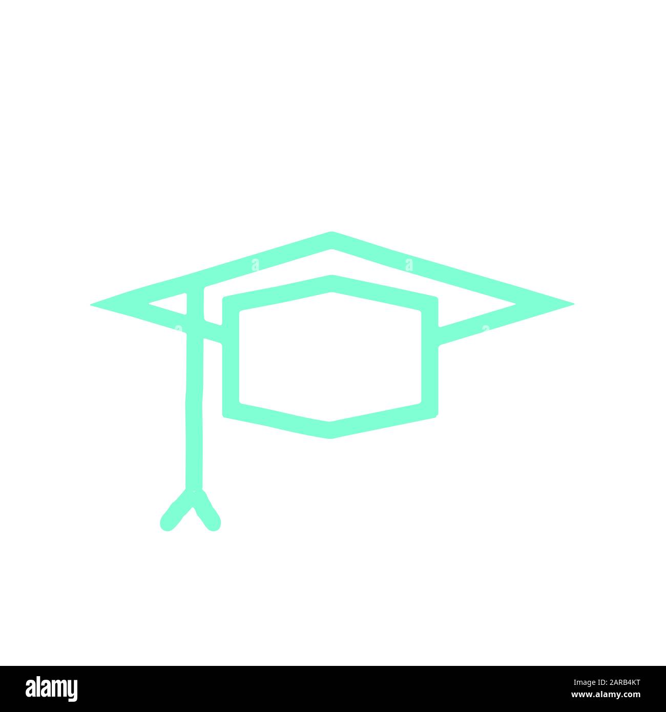 Graduation hat line icon Cut Out Stock Images & Pictures - Alamy